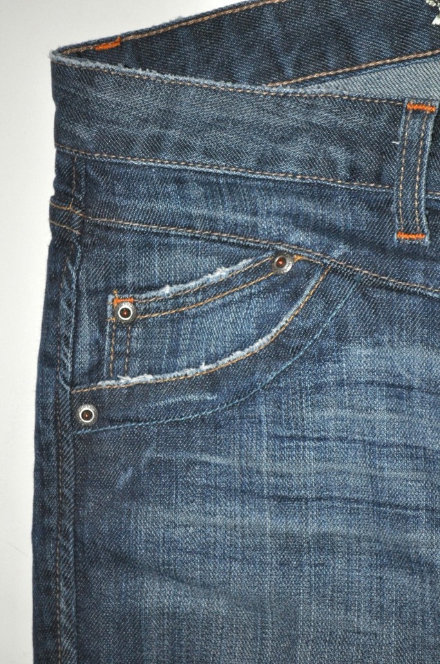 Monarchy Women's Drk Blue Flare Jeans Button Flaps 28 X 30.5 AWESOME ...