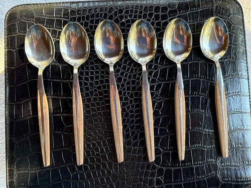 VTG MCM Eldan Flatware Brown Stainless Steel Japan Mid-Century 6 Dinner ...