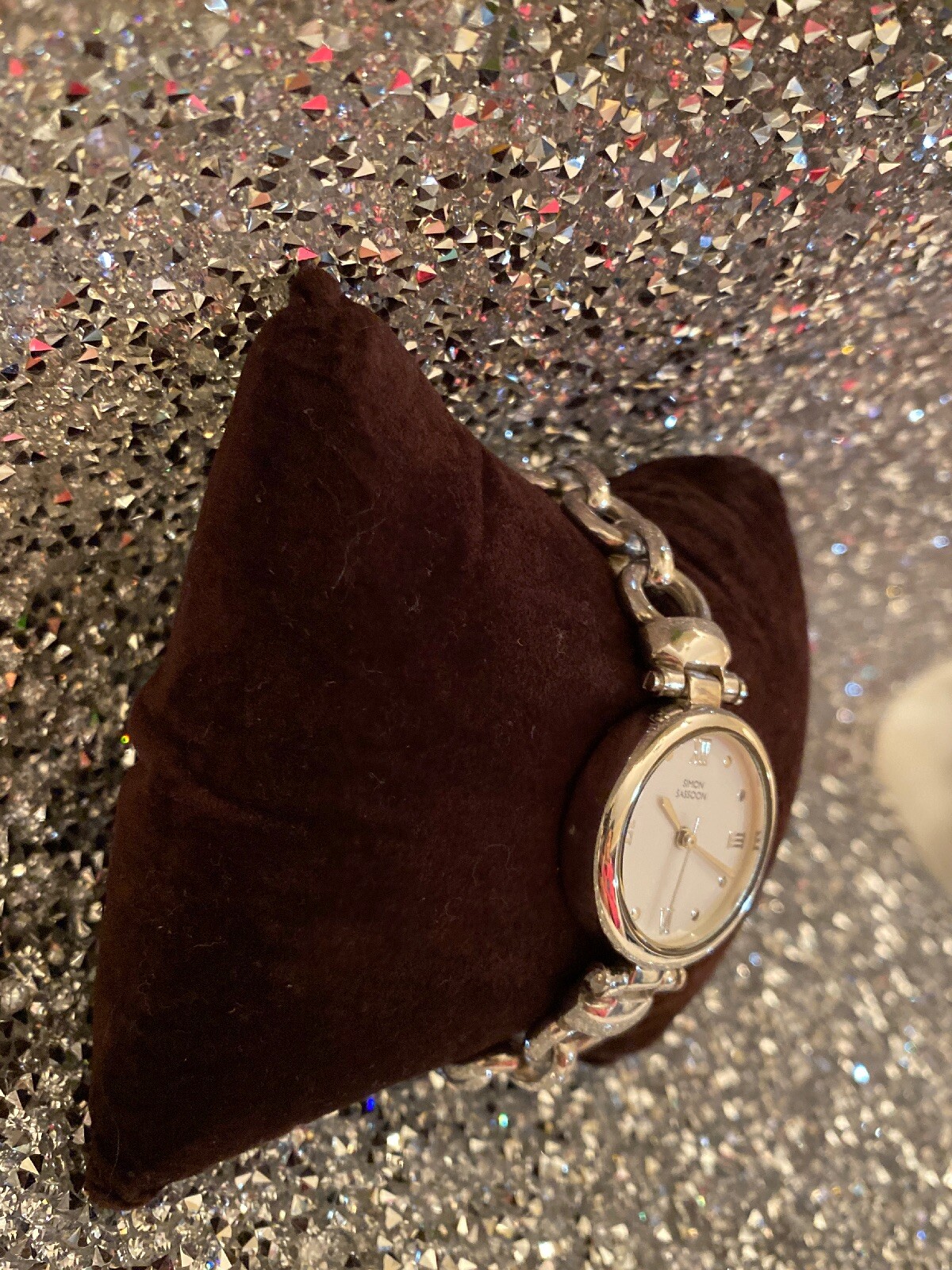 VINTAGE ,ESTATE SIMON SASSOON STERLING SILVER 925 WOMEN’s WATCH Sz 7 ...