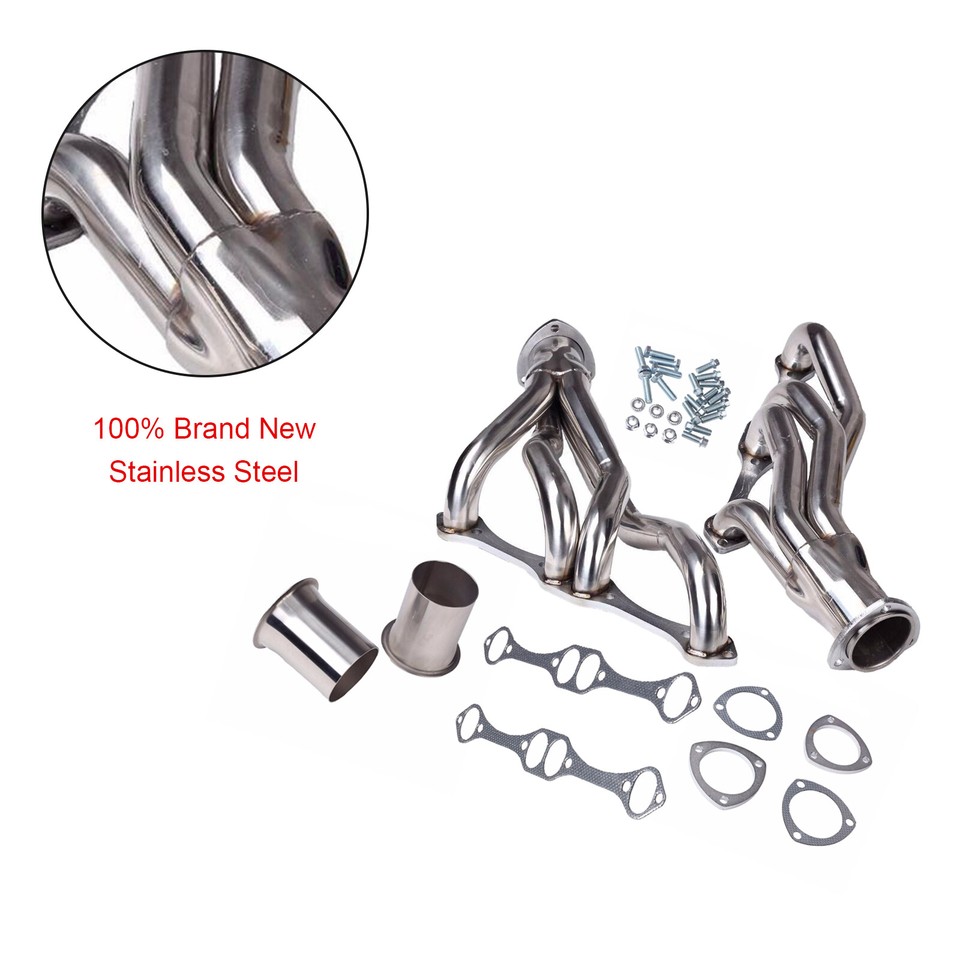 NEW 1× Exhaust Header Kit Fits Chevy Small Block 265 283 305 307 327 ...