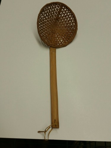 BASKET LADLE HANDLE 19.5" Brown HAND MADE WEAVING BASKETRY HOME ART ...