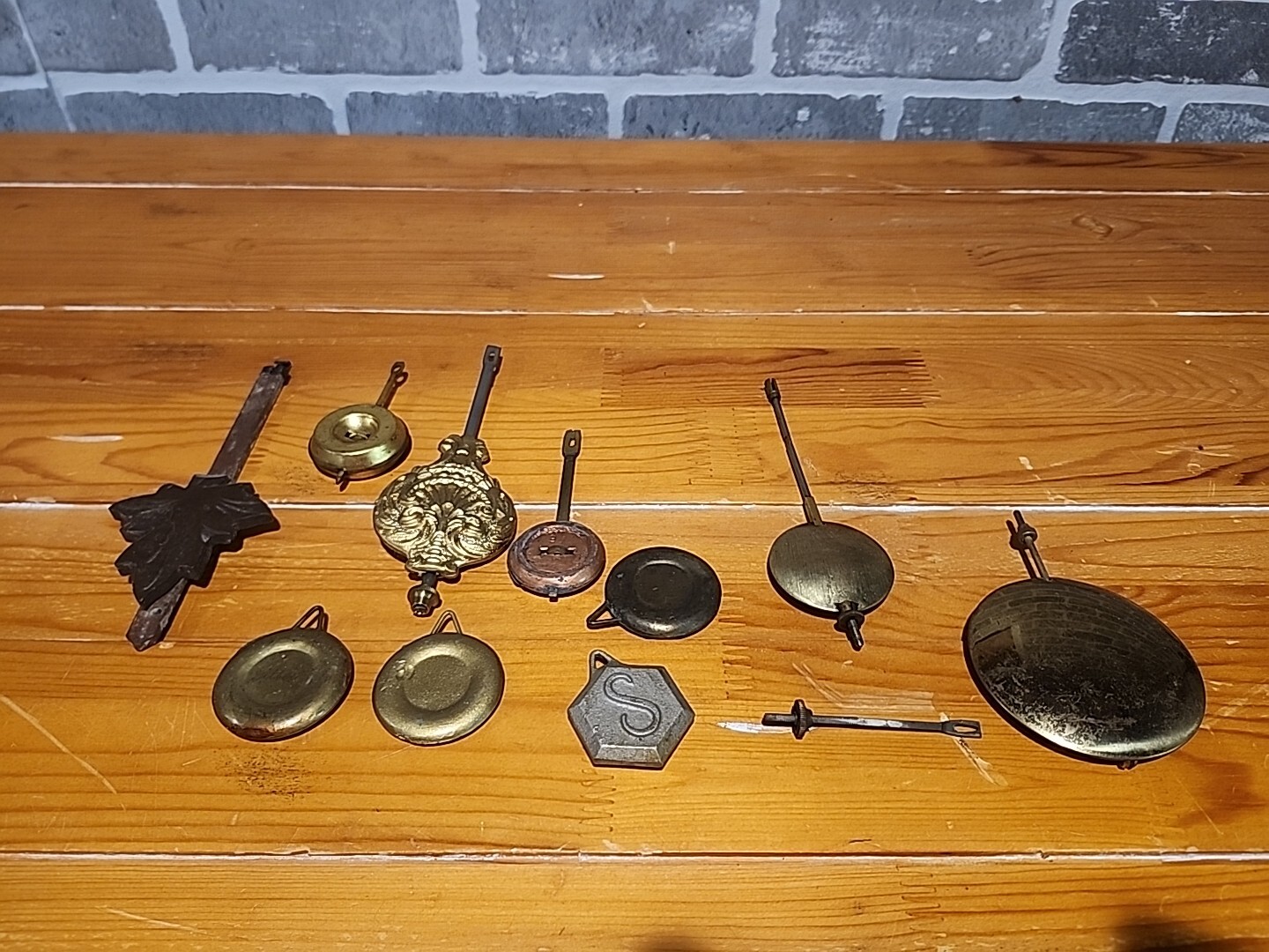 Vintage LOT OF 10 Antique Pendulums Pendulum Bobs Weights Clock Parts ...
