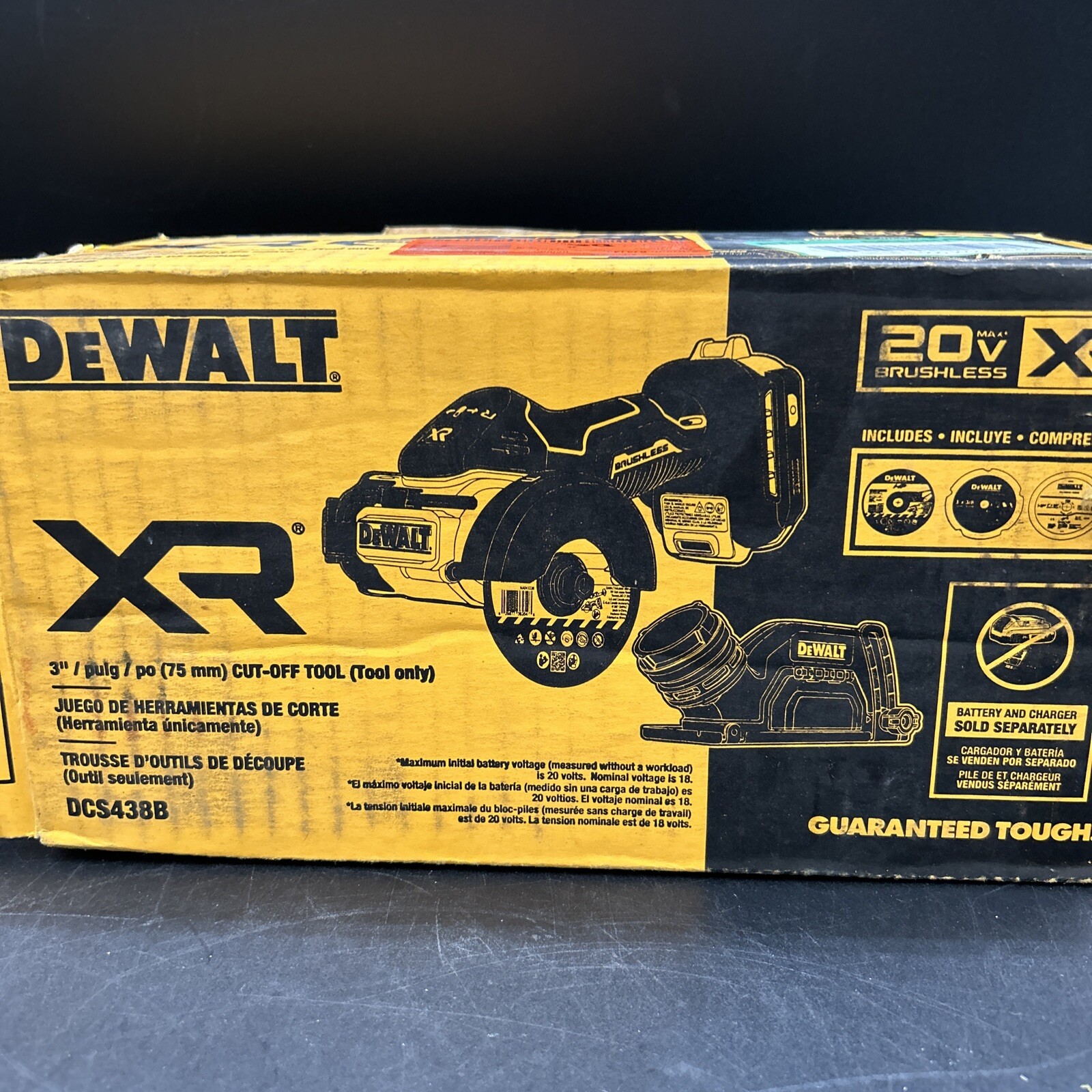 DEWALT DCS438B 20V MAX XR 3" Brushless Cordless Compact Cut Off Tool ...