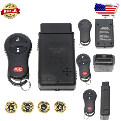 Genuine Style Black Key Fob 3-Button Lock Unlock Panic - OBD Programmer ...