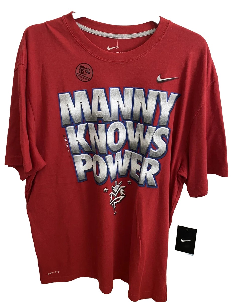 Pacquiao Nike Shirt NIKE PAC MAN KNOWS MP Manny Pacquiao T Shirt White