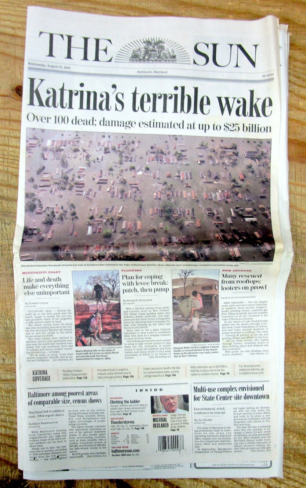 4 2005 newspapers HURRICANE KATRINA Disaster DEVASTATES NEW ORLEANS ...