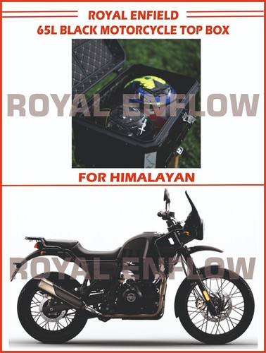 Fit for Royal Enfield 65L Black Motorcycle Top Box for Himalayan | eBay