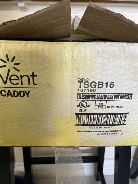 CADDY Erico TSGB16 Telescoping Screw Gun Box Bracket - 50 Piece for ...