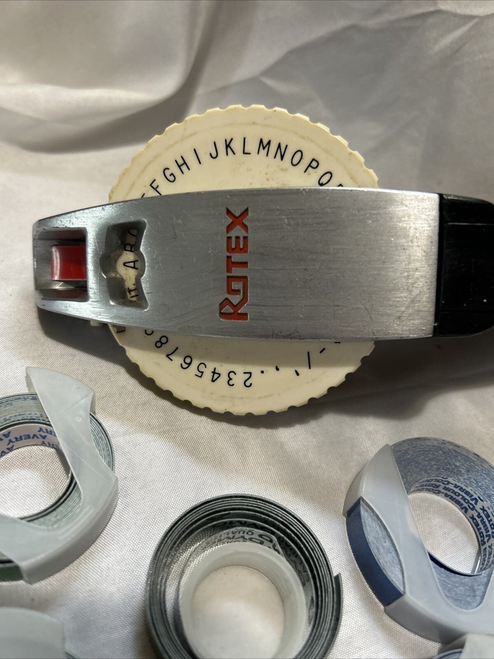 Vtg Rotex Label Maker Printer With 3/8” Embossing Tape 70’s & 80’s ...