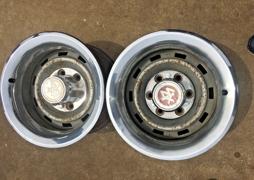2 USED ORIGINAL 1971-86 CHEVY TRUCK 15 X 8 6 LUG RALLY WHEELS | eBay
