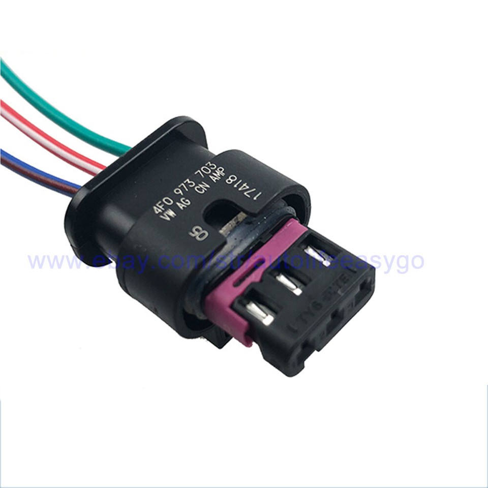 Genuine 3 Pin Parking Sensor Plug Pigtail 4F0973703 for VW Audi Volvo ...