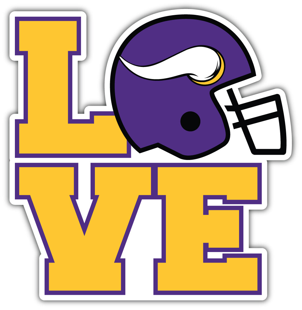 Minnesota Vikings Love NFL Sport Car Bumper Sticker Decal "SIZES" | eBay