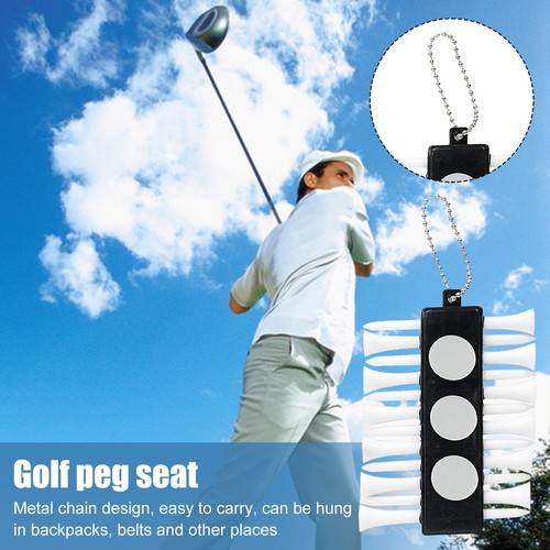 Portable Golf Tee Organizer Spike Holder with Ball Pegs 12 Holes | eBay