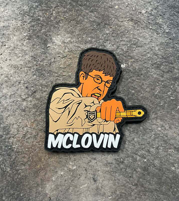Superbad: McClovin Firing Cops Gun PVC Morale Patch | eBay