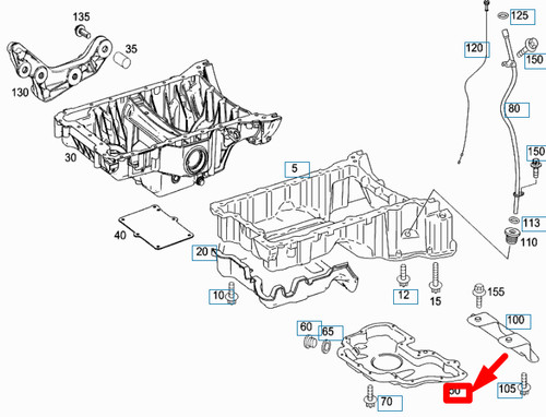 NEW MERCEDES-BENZ C W204 ENGINE OIL PAN LOWER PART A6420102028 642-010 ...