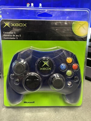 Original Xbox Controller S Blue Microsoft XBOX 2003 S Type Genuine NEW ...
