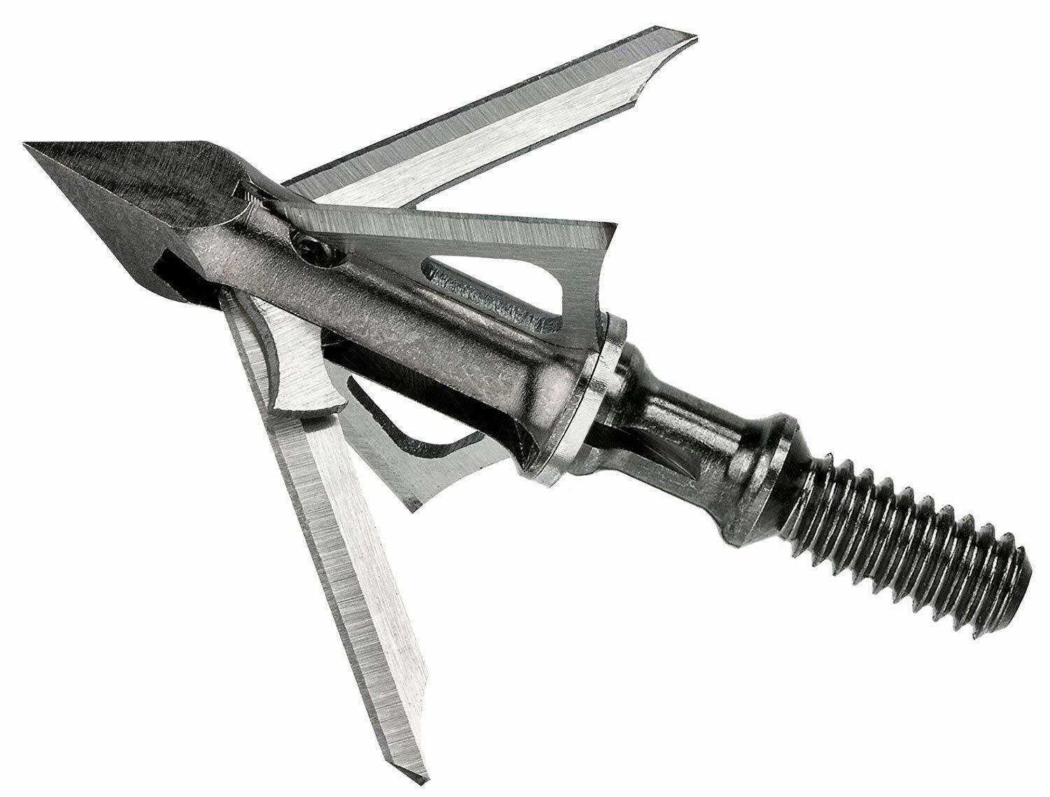 6Pcs Muz Broadhead mechanical 4-blade Arrowhead 100 grain Archery ...