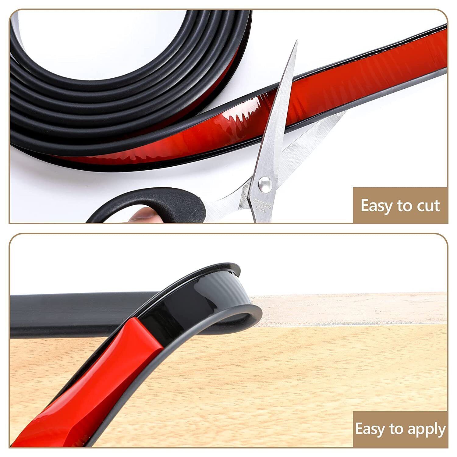 5M Self Adhesive Furniture Edge Molding Trim Strip U-Shape Flexible ...