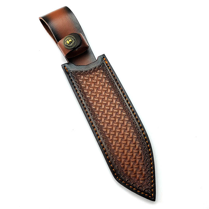 Genuine Leather Outdoor Straight Knife Sheath Knife Scabbard Case Knife ...