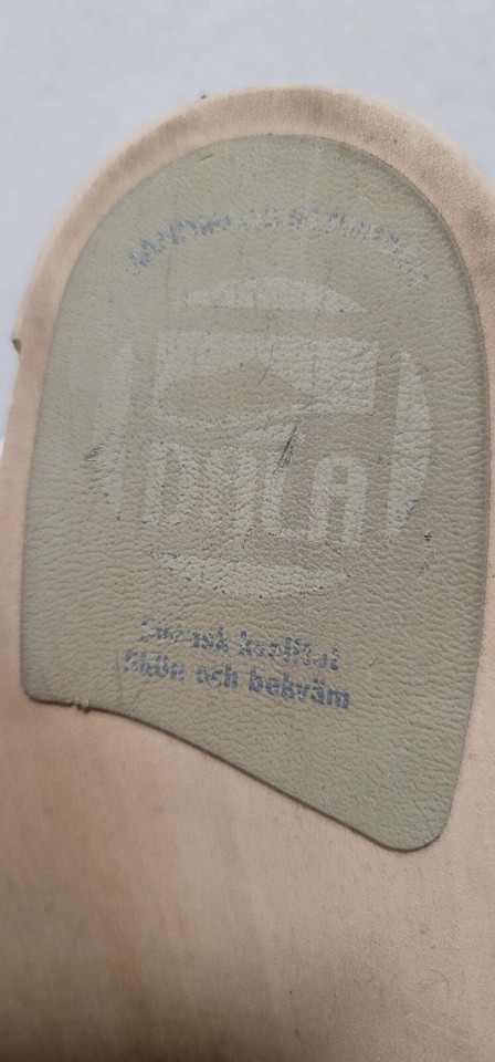 DALA CLOGS White & Multicolor Floral Leather Slip-On Swedish Clogs Size ...