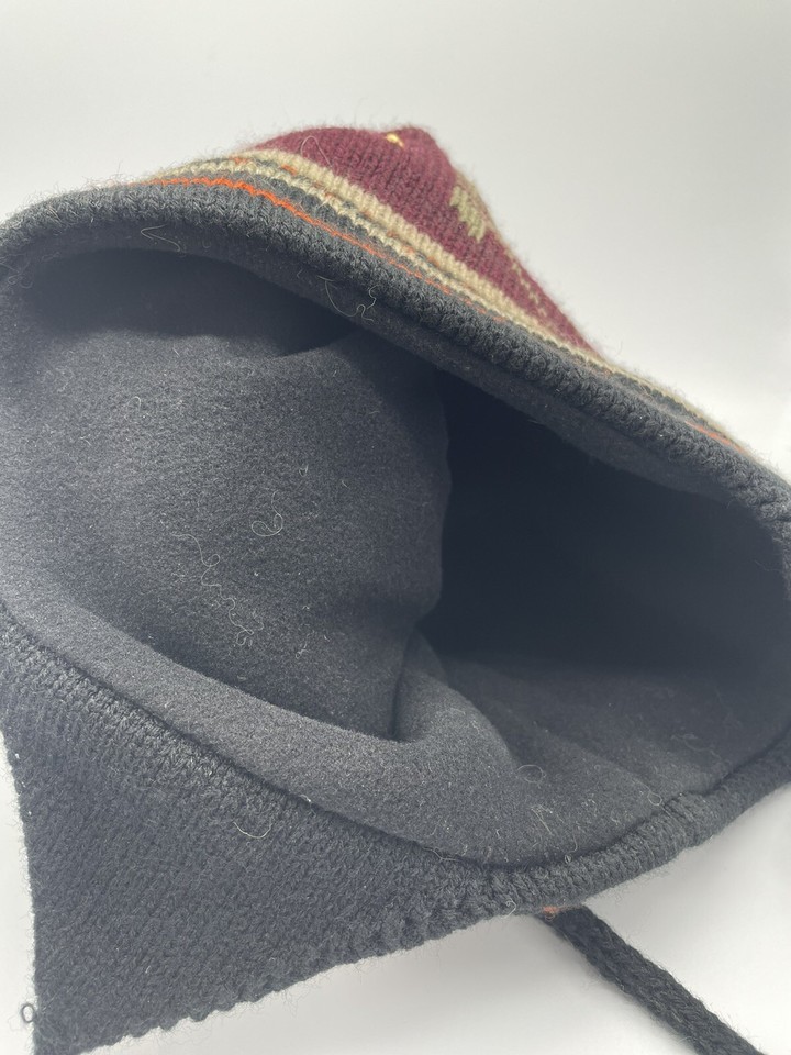 Alaska Galligaskins Mens Fleece Winter Hat Helmet Style Earflap Strings ...