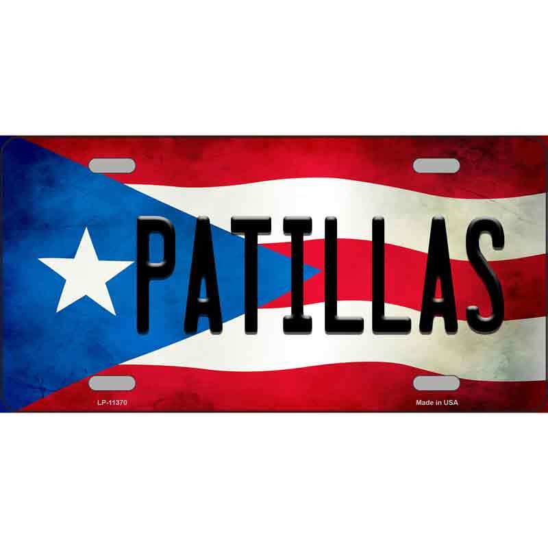 Patillas Puerto Rico Flag License Plate Tag Metal Novelty LP-11370 | eBay