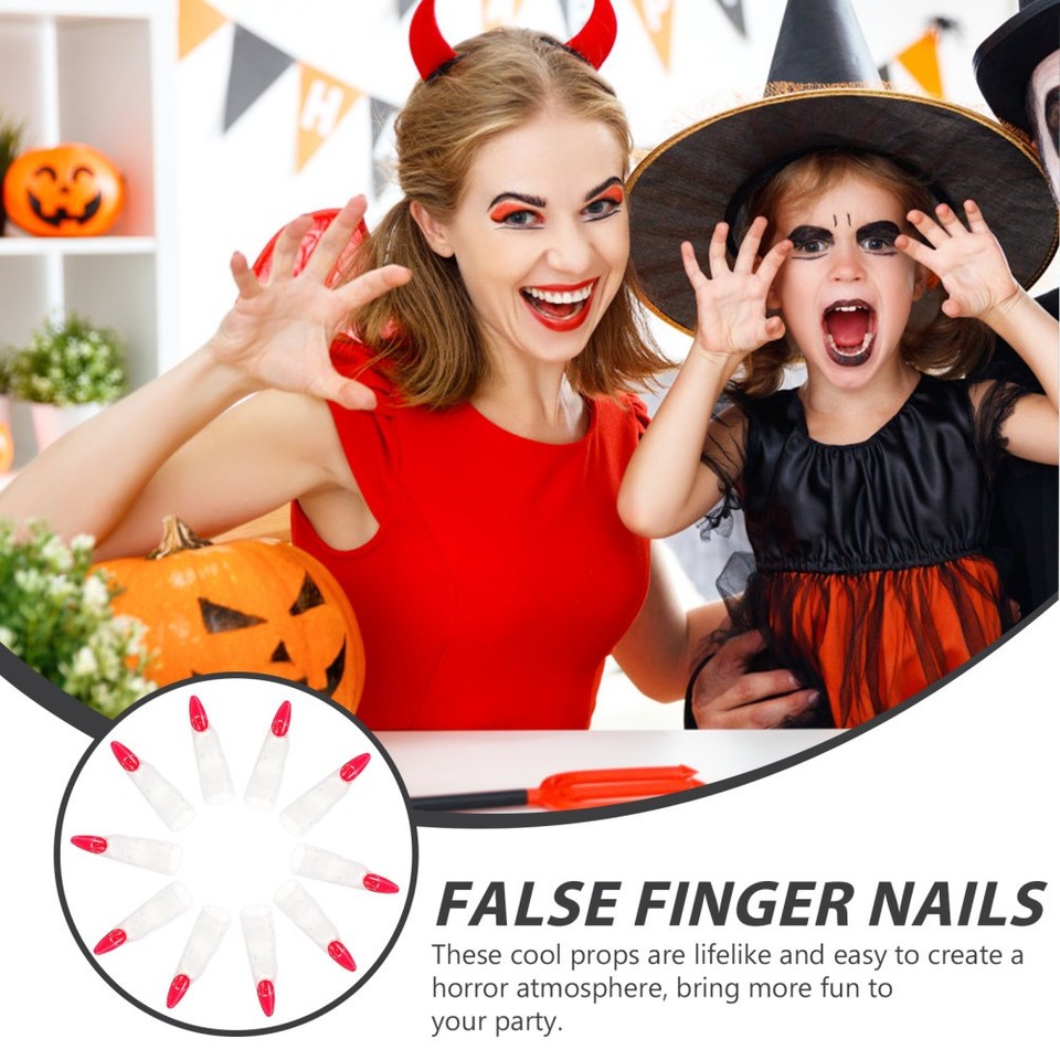 10 Pcs Witch Fingers Halloween Fake for Nails Costume Party Supply ...