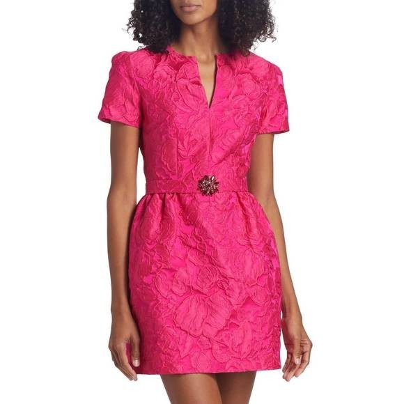 Sachin & Babi NEW Rue Floral Cloqué Brocade Minidress in Fuchsia Pink ...