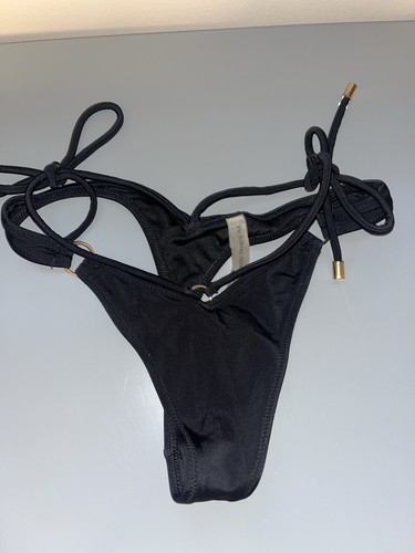 Victorias Secret Bikini Bottoms Black Strappy Sexy Thong Size XS | eBay