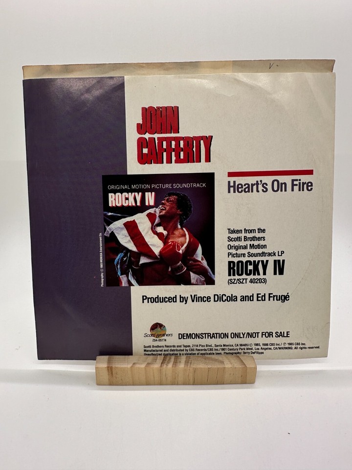 JOHN CAFFERTY Heart's On Fire SCOTTI BROTHERS 05774 PROMO 45 VINYL 7 ...