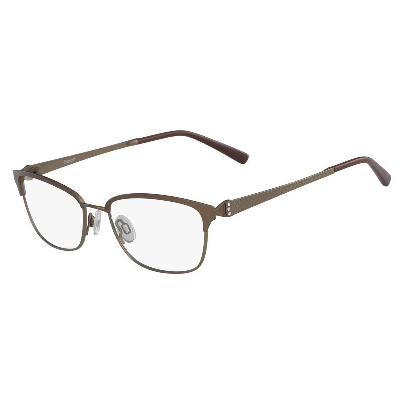 Flexon Women's Gloria Square 52mm Eyeglasses Frames Brown 883900200417 ...