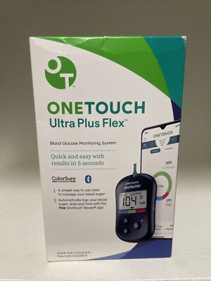 One Touch Ultra Plus Flex Meter Blood Glucose Monitoring System. FREE ...