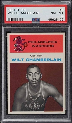 1961 Fleer Basketball Card #8 Wilt Chamberlain Rookie PSA 8 Fanatics ...