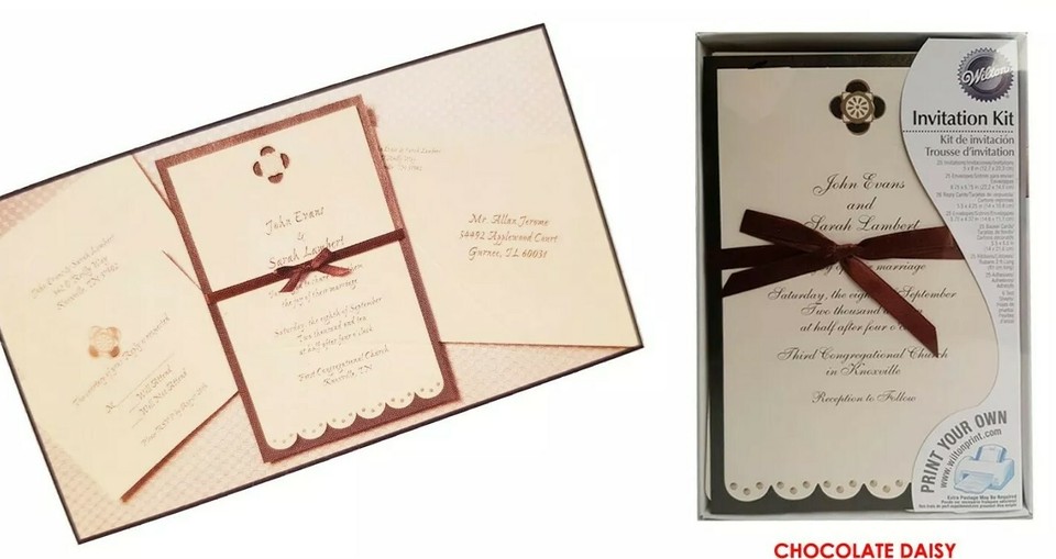 WILTON INVITATION KIT SETS OF 25 FOR WEDDINGS 4 STYLES BNIB HOME ...