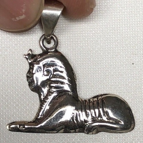 Unique Solid Silver hand made Egyptian Sphinx Man/Lion PENDANT | eBay