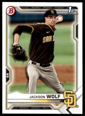 2021 Bowman Draft Jackson Wolf G498 San Diego Padres #BD-141 | eBay