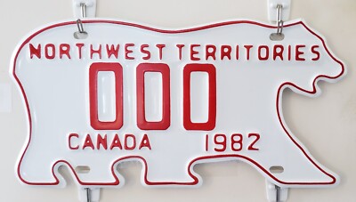 1982 Northwest Territories Canada Sample License Plate ++ Ex. NT | eBay