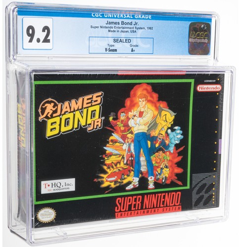 LOW POP James Bond Jr. CGC 9.2 A+ Graded Super Nintendo SNES 007 Like ...