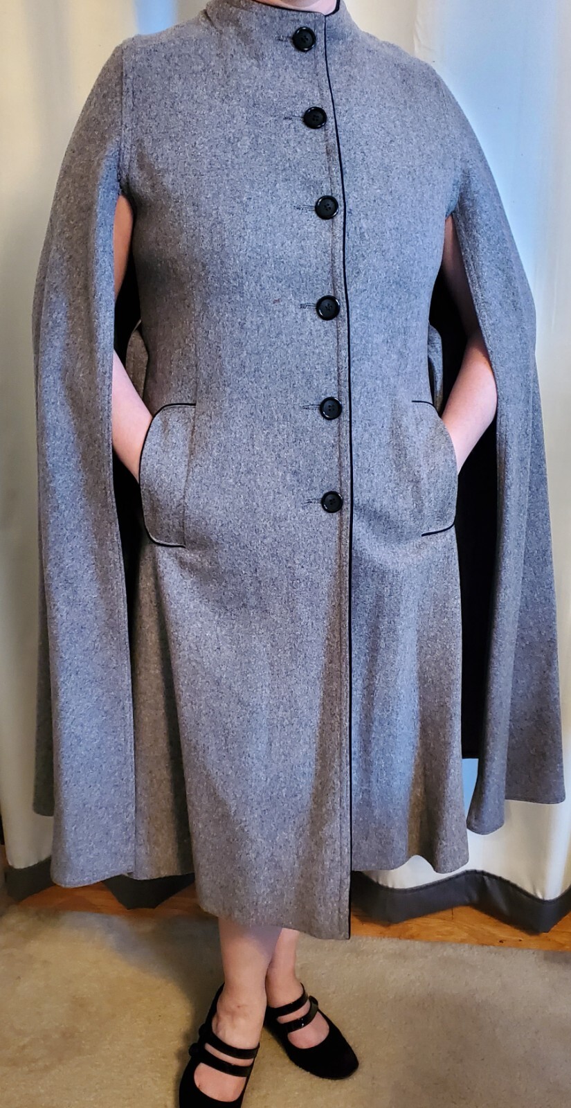 Gemini Vintage 1970's 100% Wool Cape Coat, Excellent … - Gem