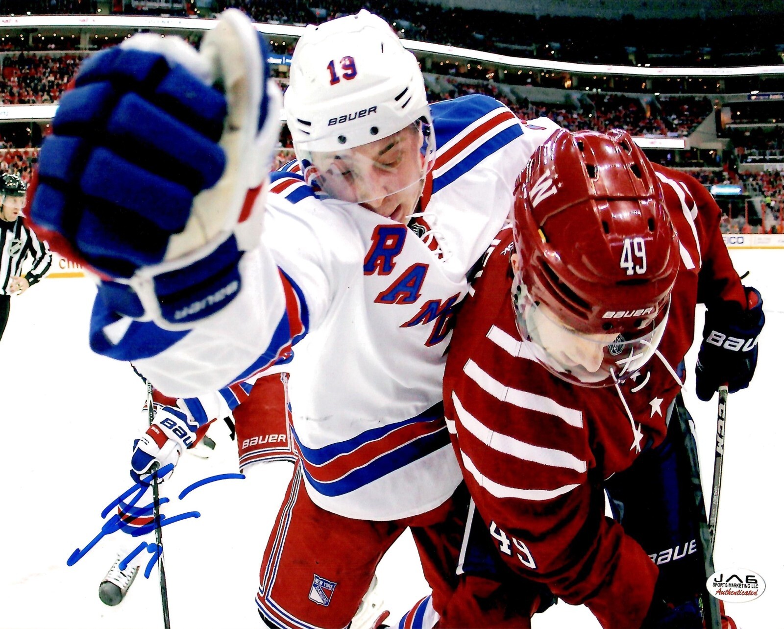 Jesper Fast autographed signed 8x10 photo NHL New York Rangers COA | eBay