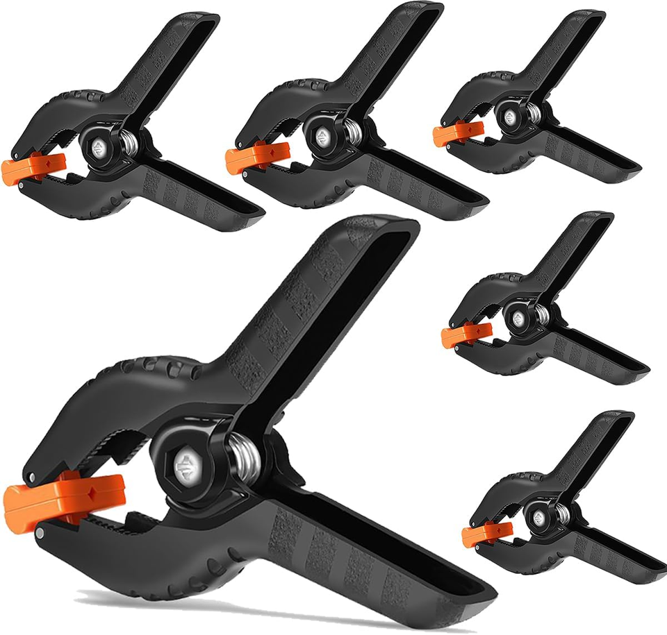 Spring Clamps,6 Pack 6In Professional Plastic Heavy Duty Spring Clips ...