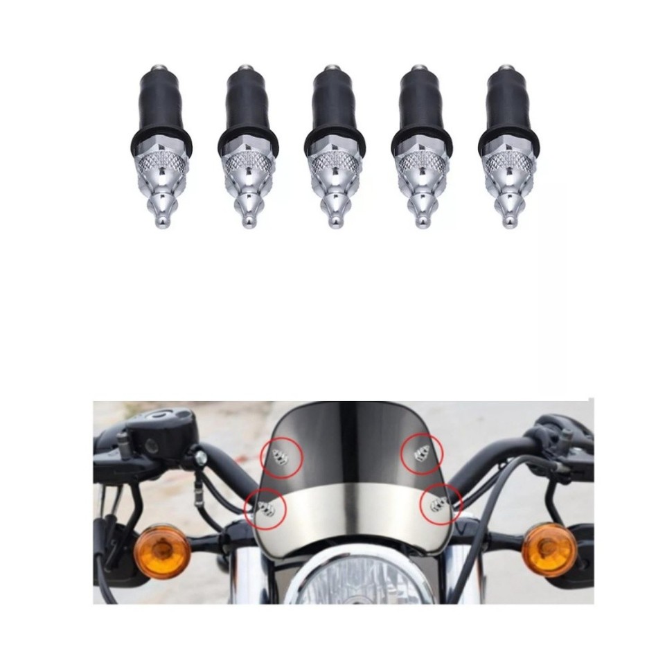 5Pcs Windshield Well Nut Bolt Screws Kit For Harley Davidson Touring ...