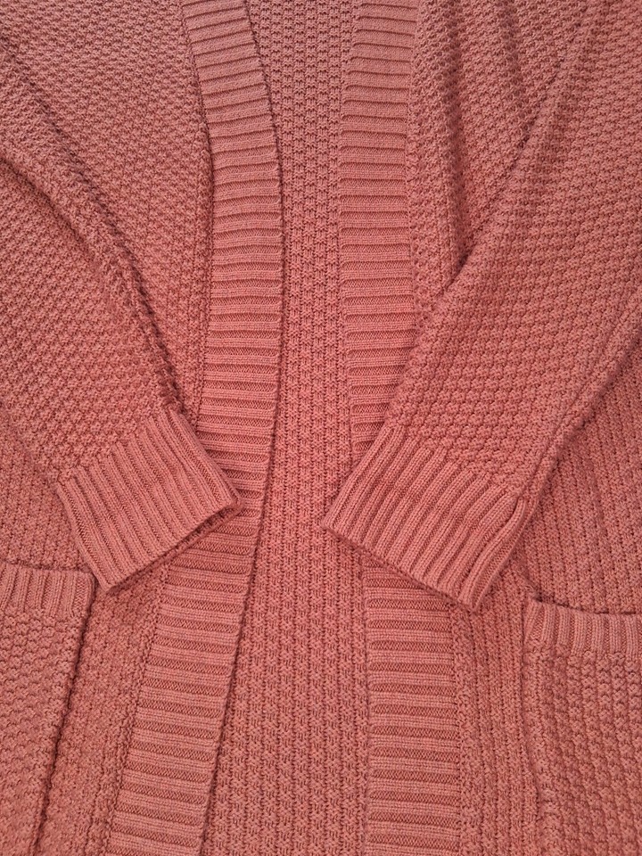 Max Studio Cardigan Sweater Open Front Fall Autumn Pumpkin Orange ...