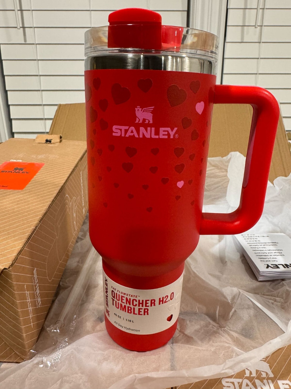 Stanley Target Exclusive 2025 version Sweet Hot Red Hearts 40oz Tumbler ...