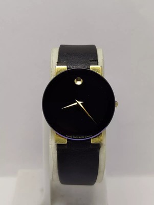 Original Movado MUSEUM SAFIRO Swiss Black Vintage Unisex Watch 81.C6 ...