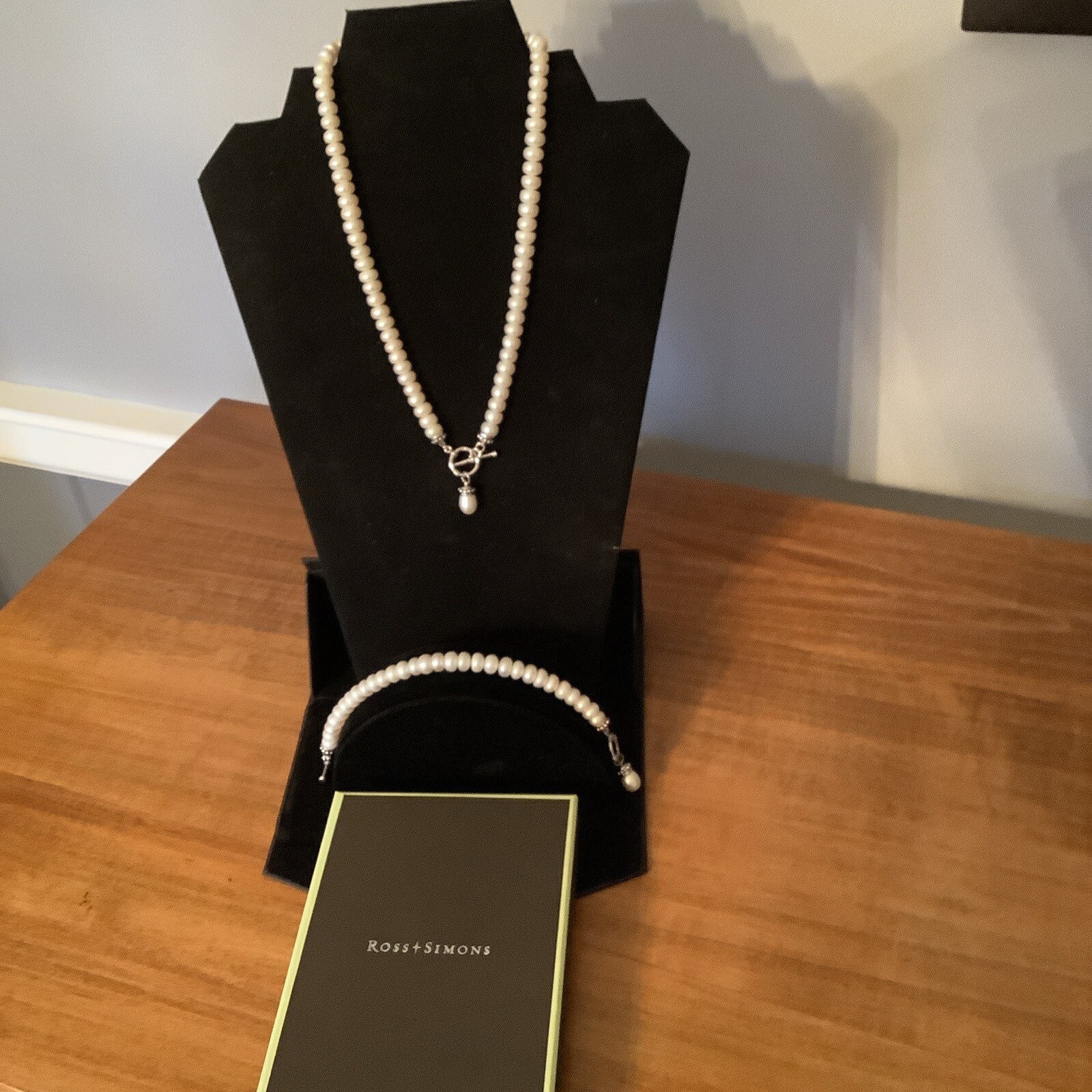 Ross Simons Pearl Necklace & Bracelet Set W/toggle Closure | eBay