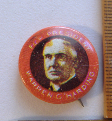 FOR PRESIDENT~WARREN G. HARDING ~ 1976 REPRODUCTION BADGE PIN | eBay