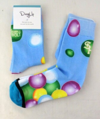 TWO PAIR Divvy Up One Size Fits Most Womens Multi-Color Bubble Theme ...
