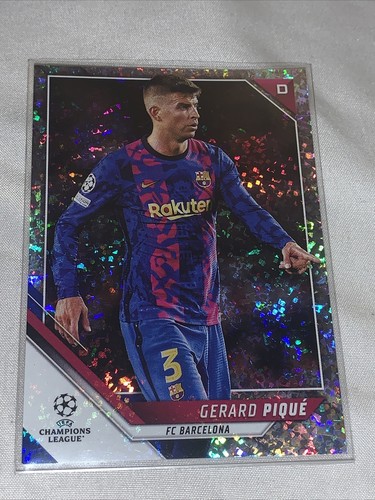 2021-22 Topps UEFA Champions League #174 Gerard Pique Sparkle Foil FC ...