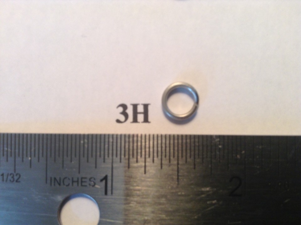 Stainless Steel Split Rings ROSCO Heavy Duty Terminal Tackle 6XH, 5.5H ...